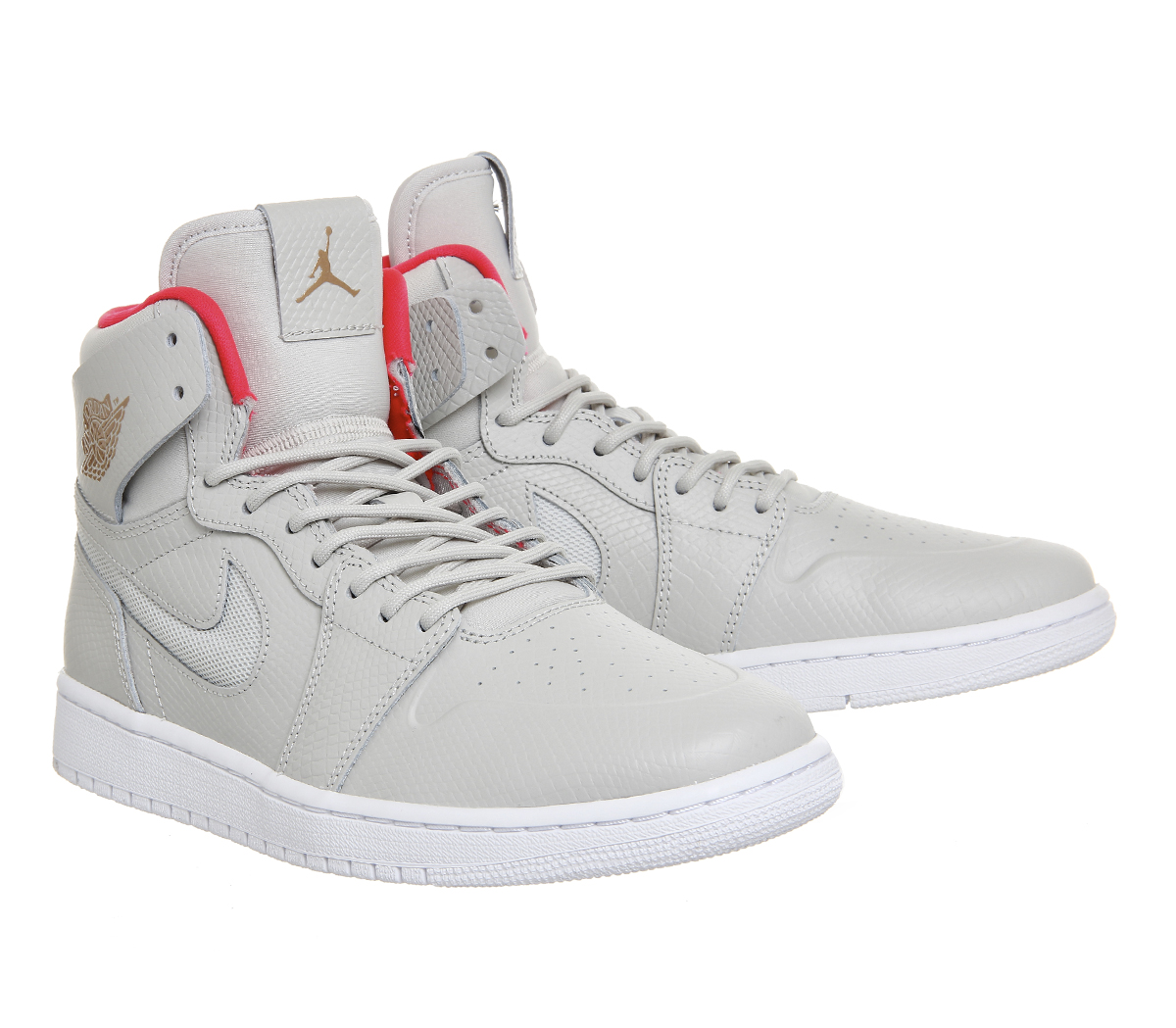 Jordan Air Jordan 1 Retro Hi Light Bone Snake Infrared - Men's Trainers
