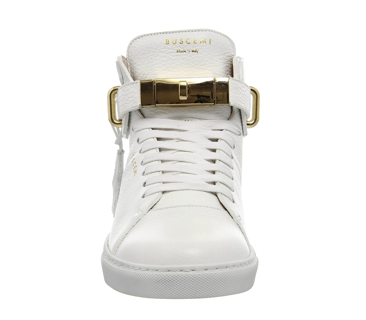 Buscemi 100mm Shoes White Leather - Men's Premium Sneakers