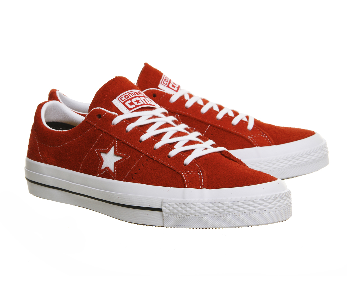 Converse One Star Skate Red White Gum Hairy Suede - Junior