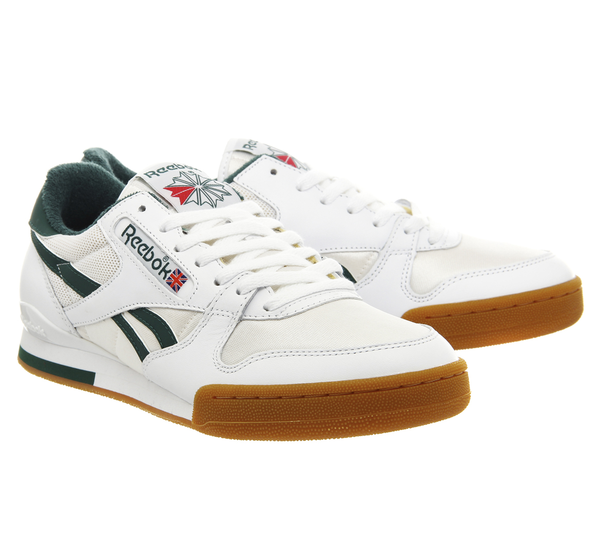 Reebok Phase 1 Pro White Dark Green Ex Red
