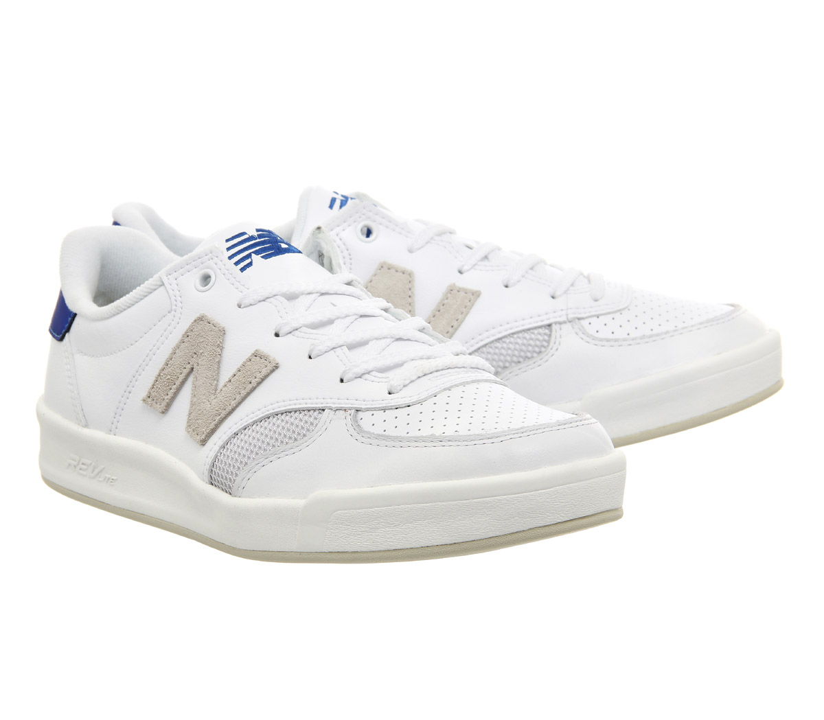 New Balance Crt300 White Leather Mesh Blue - Junior